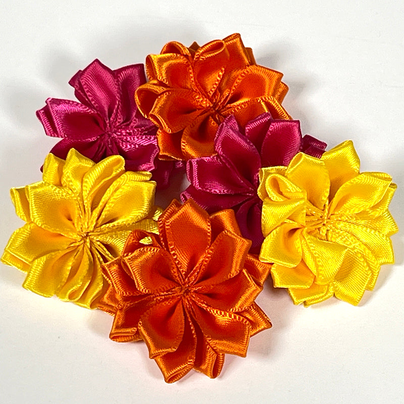 Bright Blooms Satin Rosettes – Club Scrap