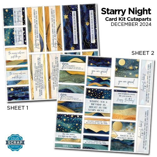 Starry Night Card Cutaparts – Club Scrap