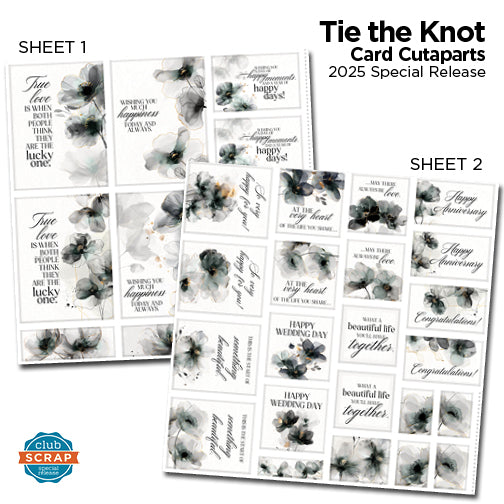 Tie the Knot Card Cutaparts – Club Scrap