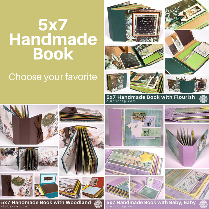 Three new 5x7 Handmade Book Kits to inspire you! – Club Scrap